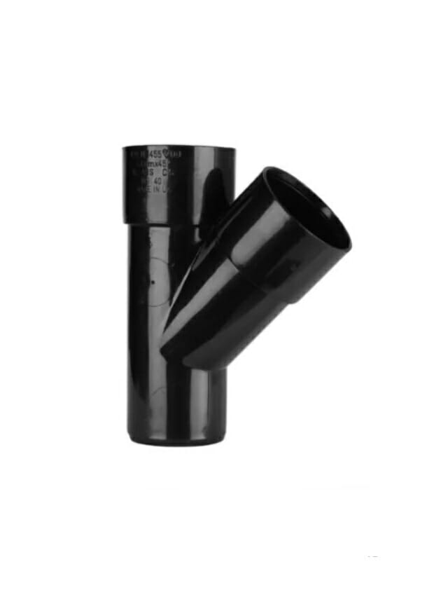 Black Solvent Weld Y Branch - West Midlands Koi