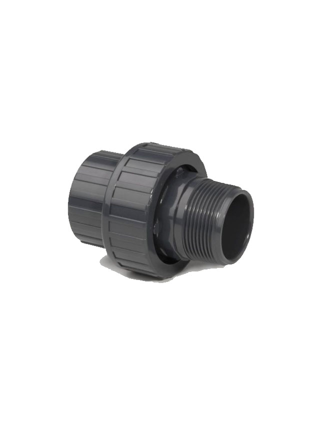 Grey Single Union Solvent Weld Male Threaded Socket Union To Plain PVC ...