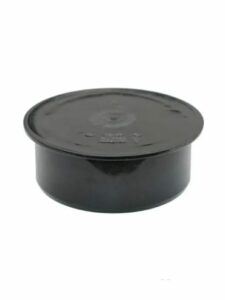 Black Solvent Weld End Cap - West Midlands Koi
